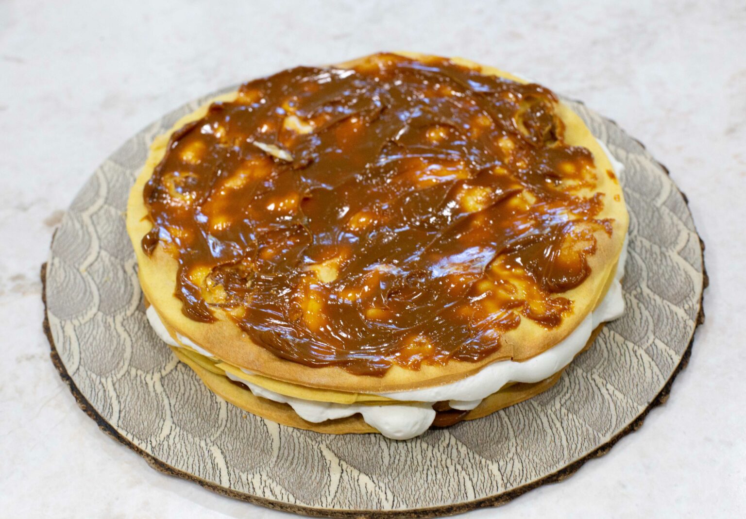 Torta Pompadour Banana Milhojas Cake - Pilar's Chilean Food & Garden