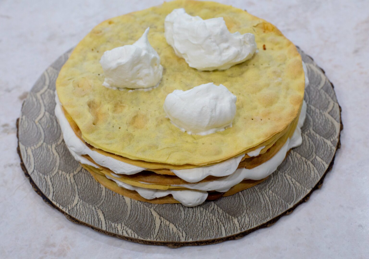 Torta Pompadour Banana Milhojas Cake - Pilar's Chilean Food & Garden