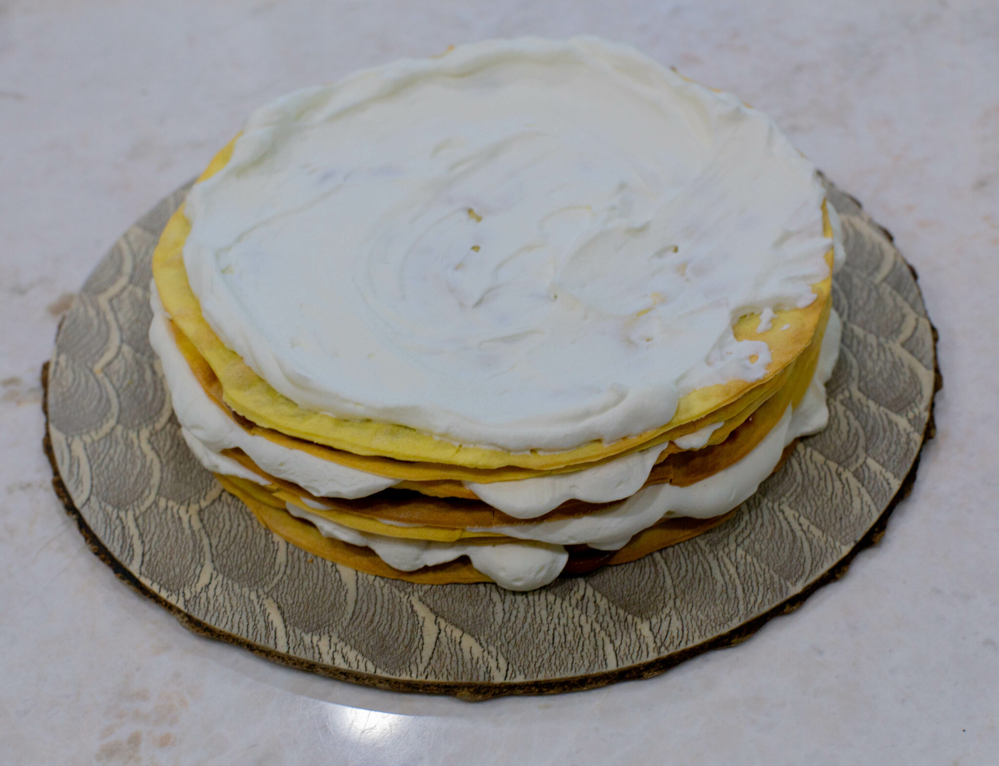 Torta Pompadour Banana Milhojas Cake - Pilar's Chilean Food & Garden