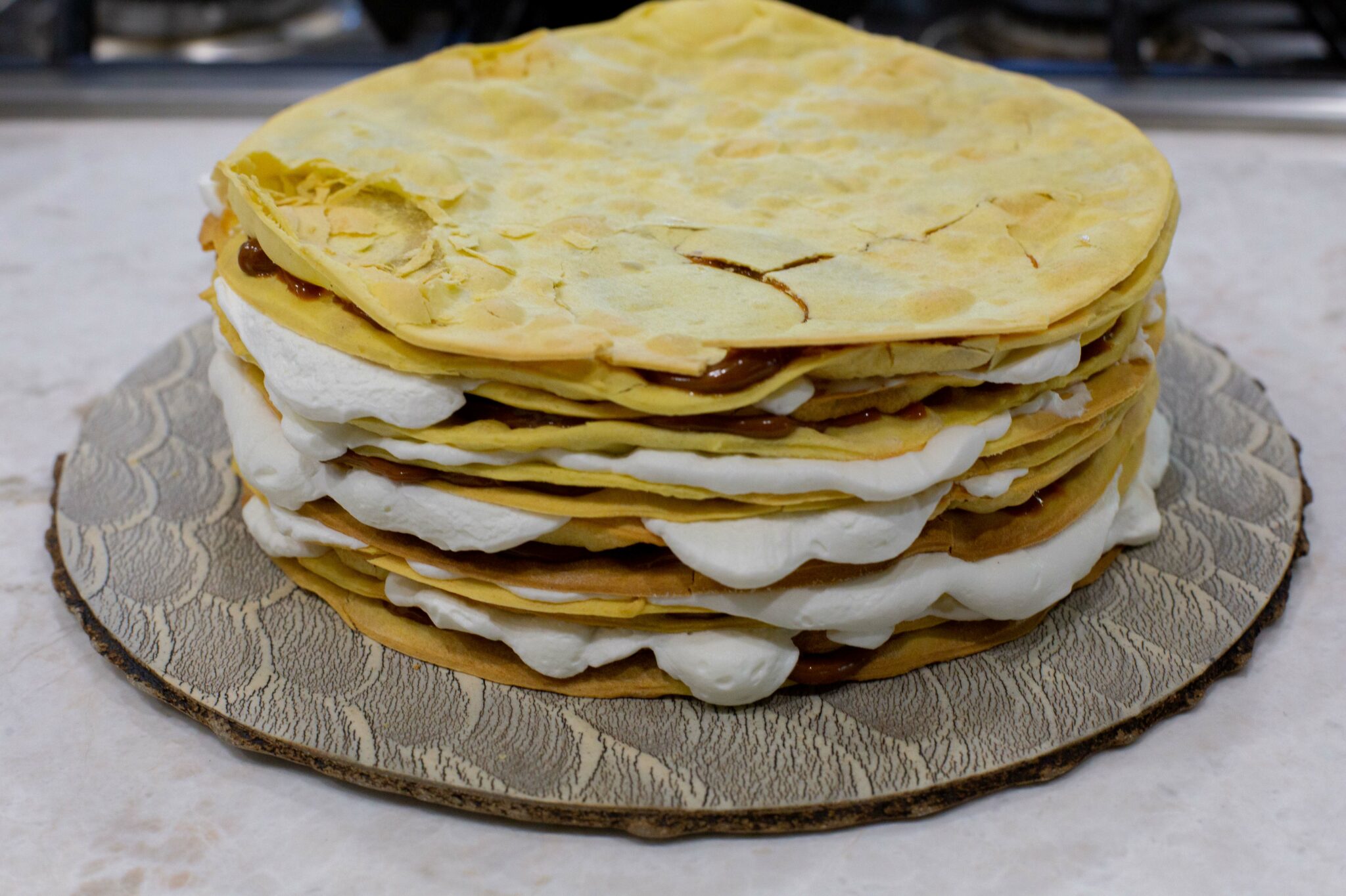 Torta Pompadour Banana Milhojas Cake - Pilar's Chilean Food & Garden