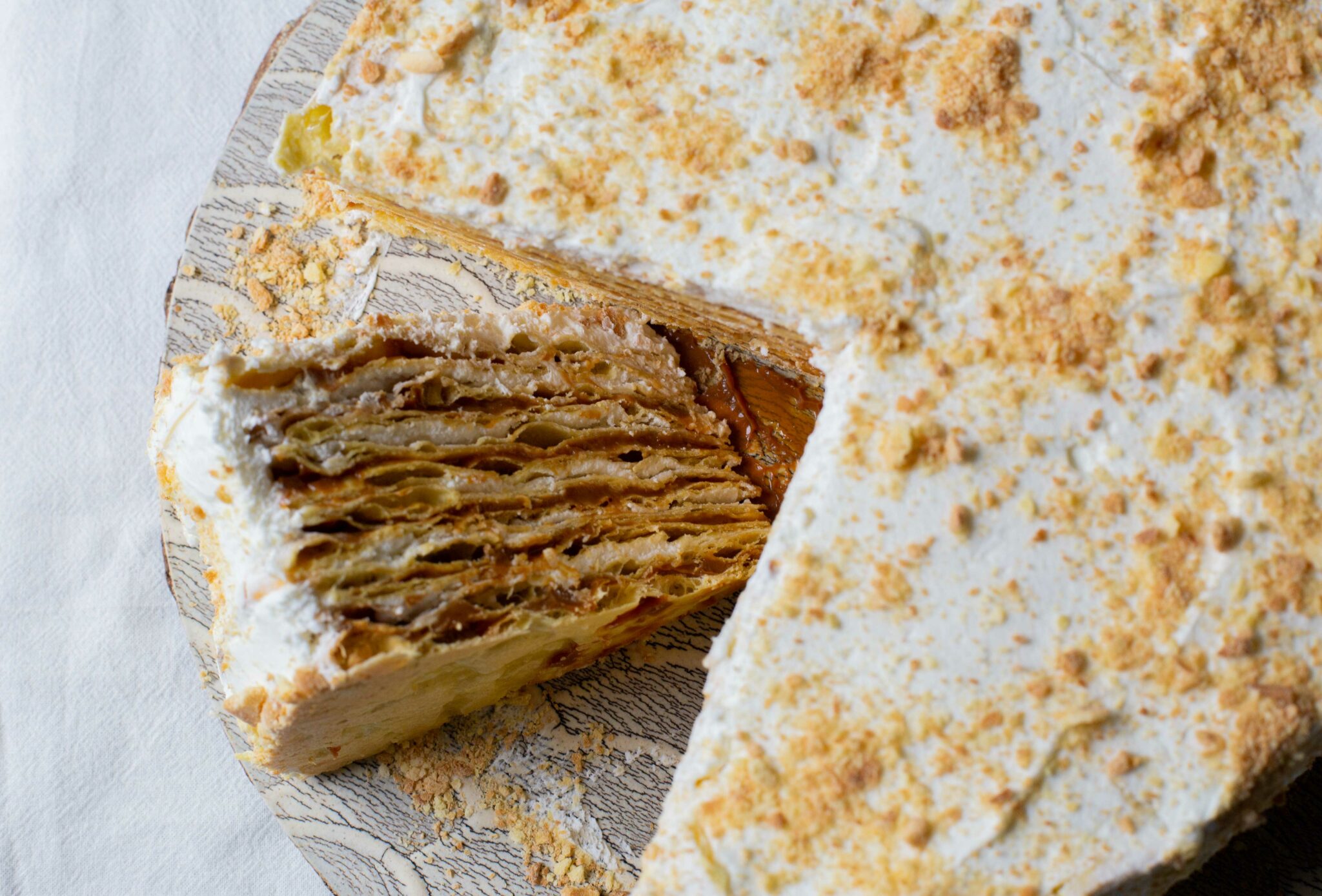 Torta Pompadour Banana Milhojas Cake - Pilar's Chilean Food & Garden