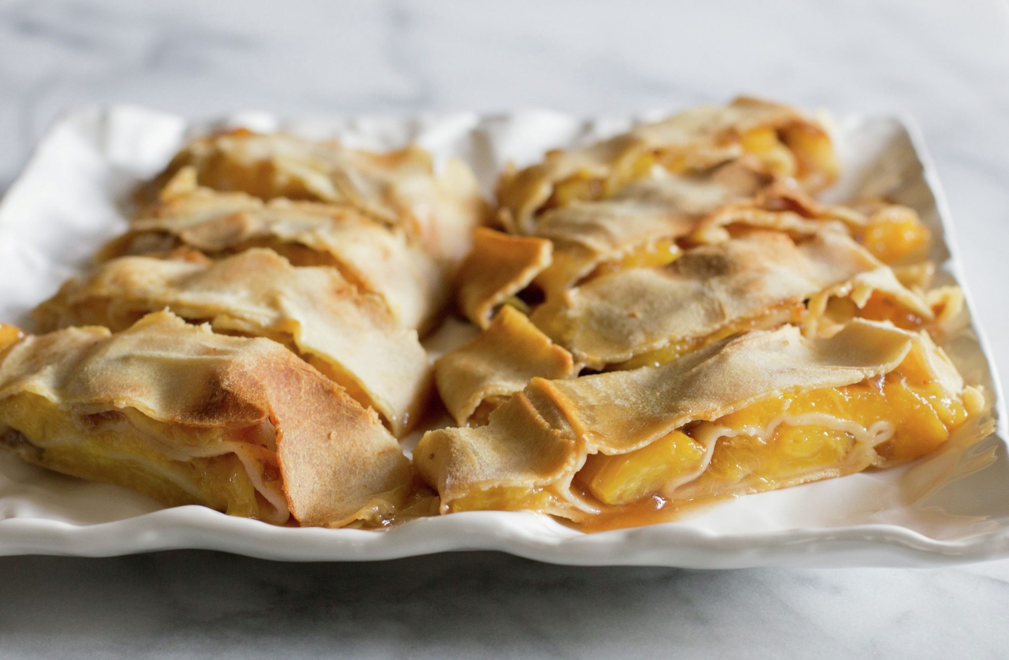 German Peach Strudel - Pilar's Chilean Food & Garden