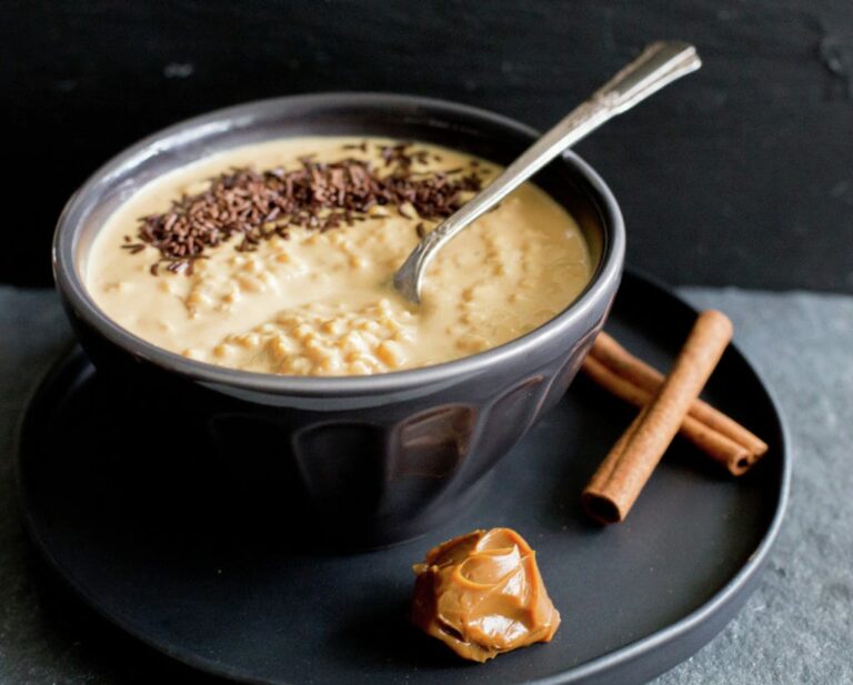 Dulce de Leche Rice Pudding - Pilar's Chilean Food & Garden