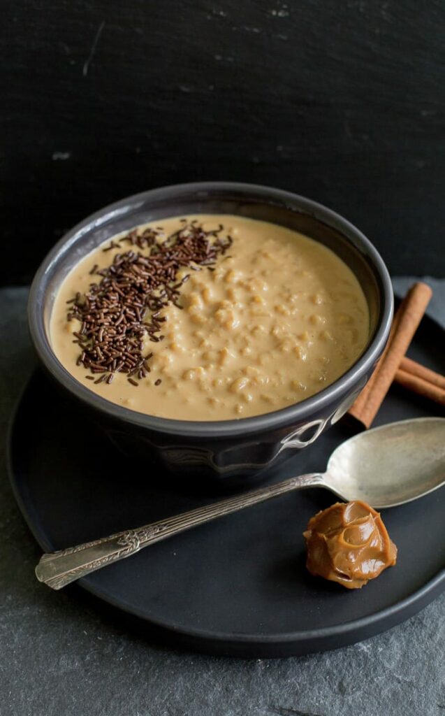 Dulce de Leche Rice Pudding - Pilar's Chilean Food & Garden