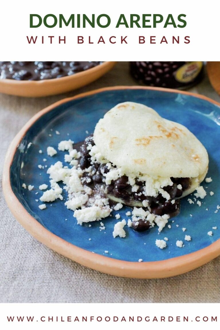 Domino Arepas with Black Beans - Pilar's Chilean Food & Garden