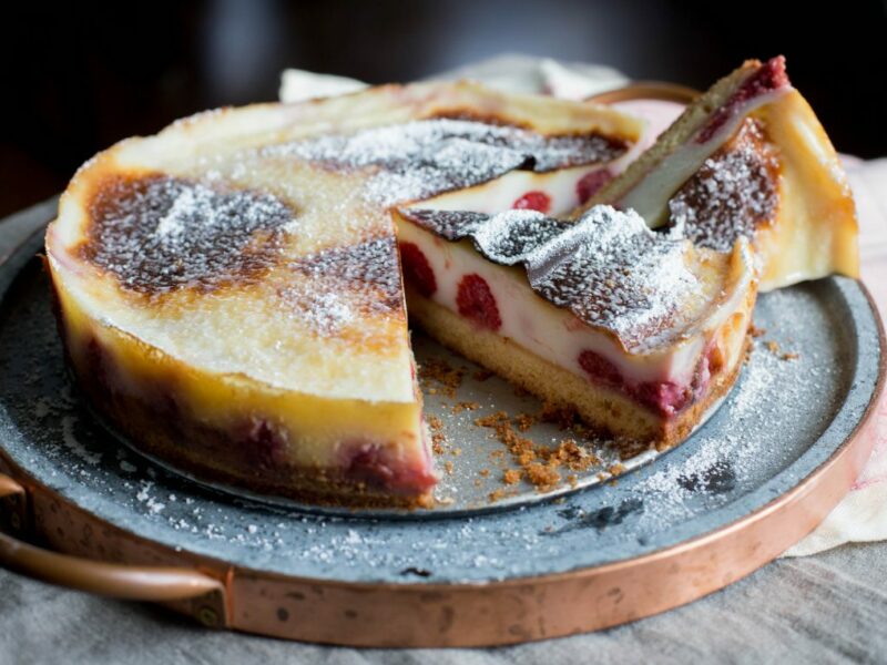 Chilean Raspberry Kuchen - Pilar's Chilean Food & Garden