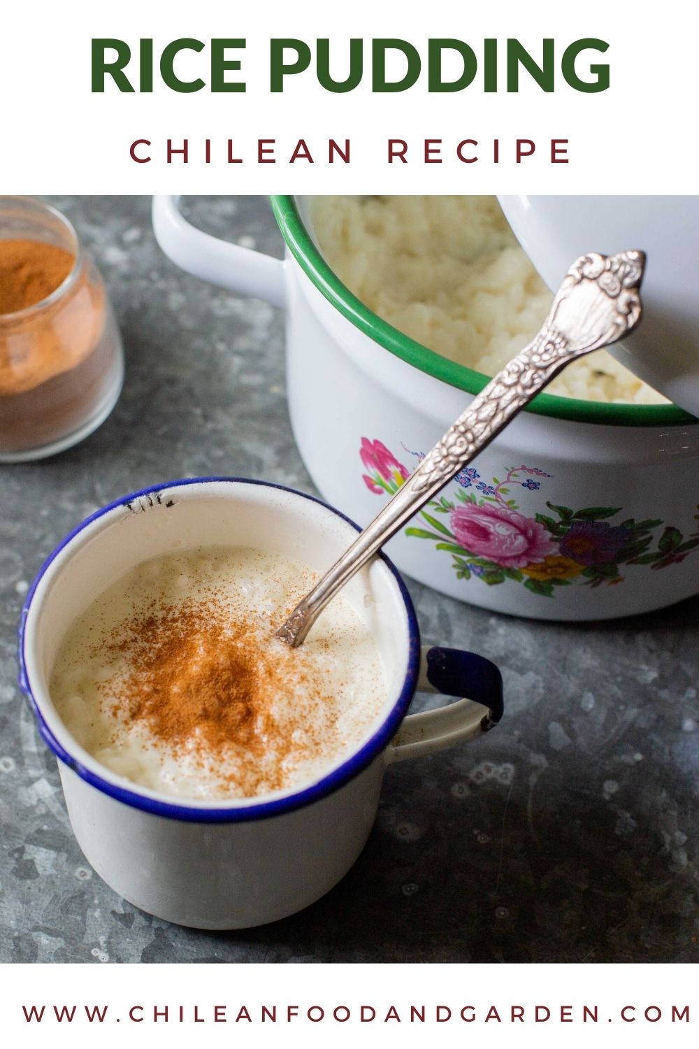 Chilean Arroz con leche Rice Pudding - Pilar's Chilean Food & Garden