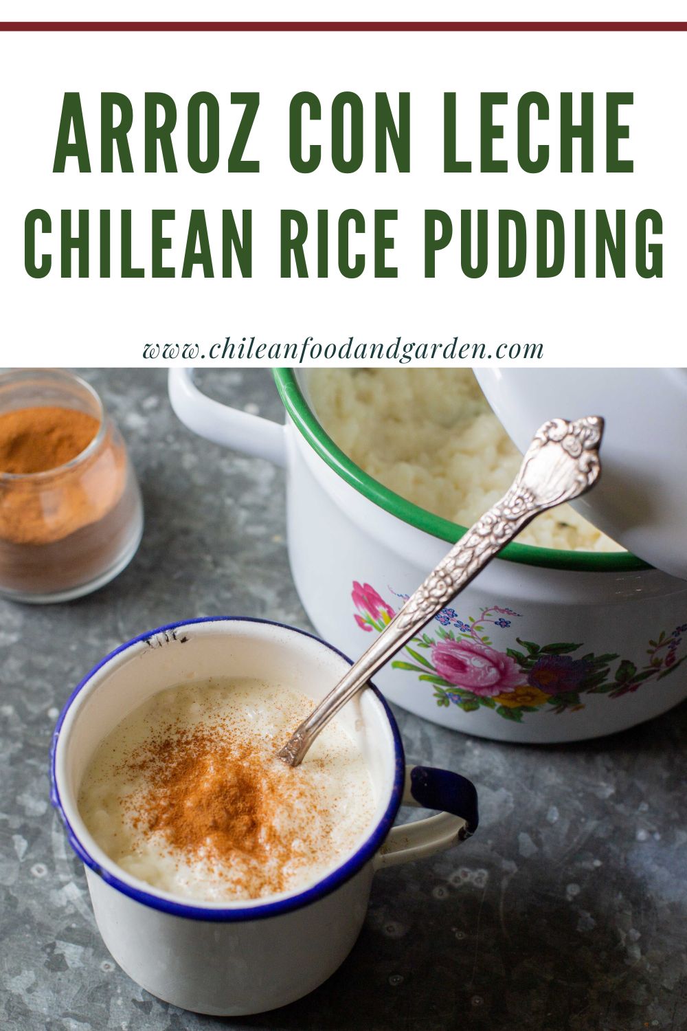 Arroz con leche Chilean Rice Pudding - Pilar's Chilean Food & Garden