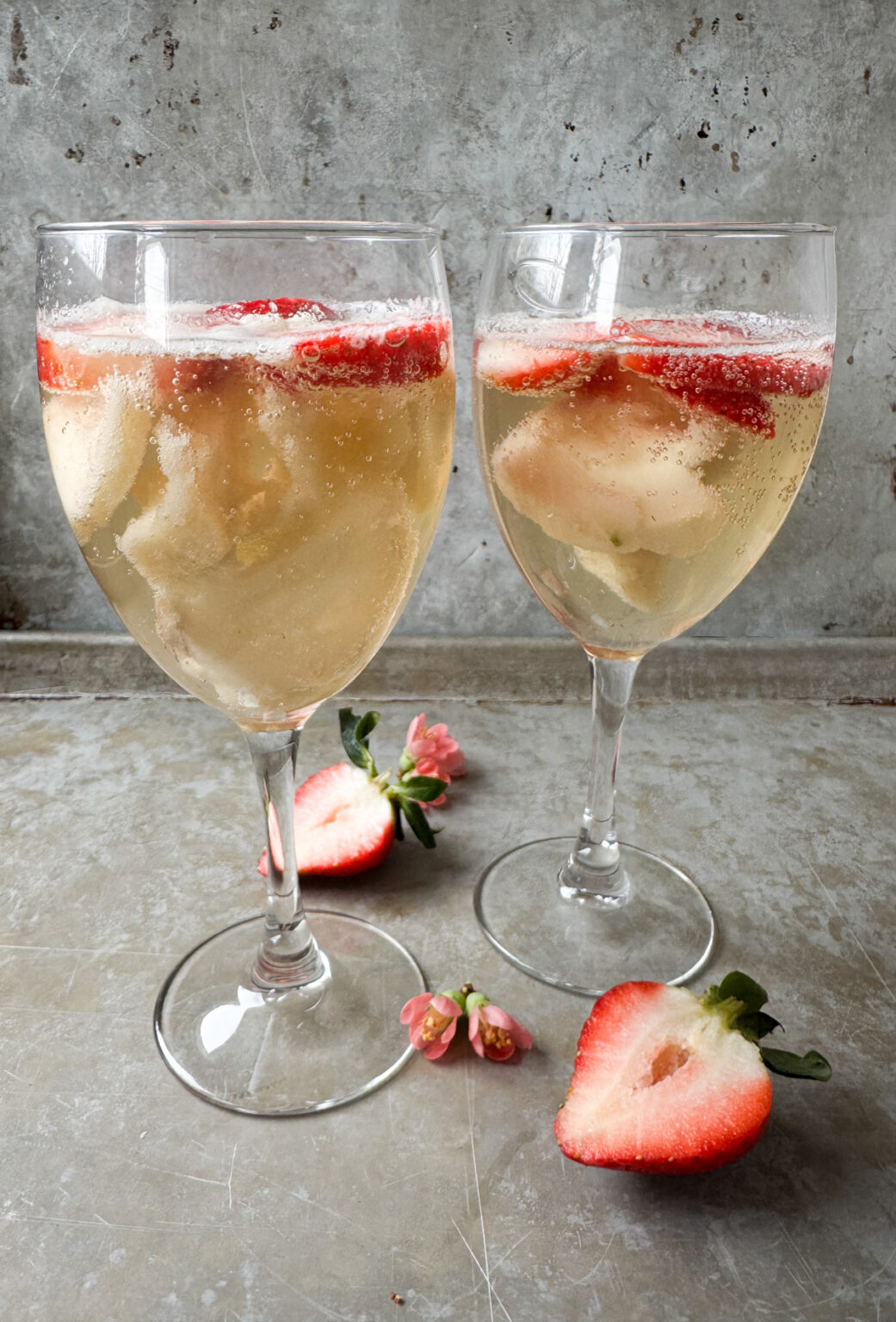 Clery Strawberry White Wine Punch - Pilar's Chilean Food & Garden